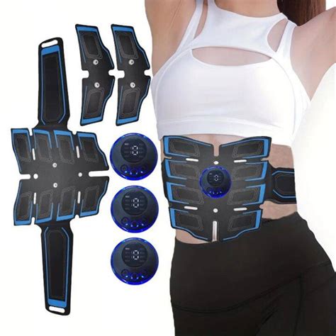 USB Rechargeable EMS Abdominal Muscle Toning Trainer Practice Eight Pack ABS Strengthen