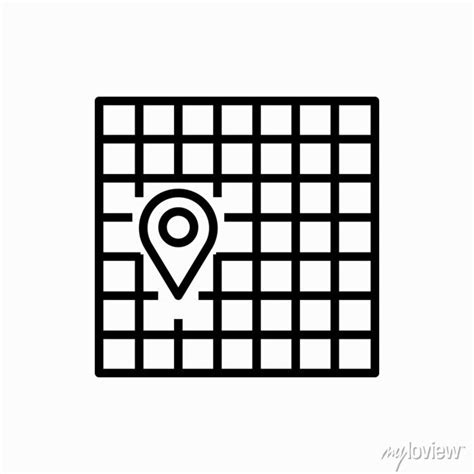 Outline Map Location Iconmap Location Vector Illustration Symbol • Wall Stickers Computer App