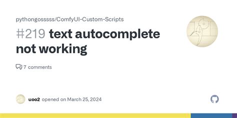 Text Autocomplete Not Working Issue 219 Pythongosssss ComfyUI