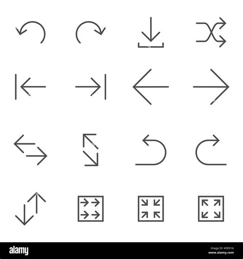 Set Of Linear Arrow Icons Universal Arrow Icon To Use In Web And Mobile Ui Arrow Basic Ui