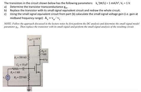 solved the transistors in the circuit shown below has the