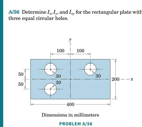 Solved A 56 Determine 1x Iy And Ixy For The Rectangular