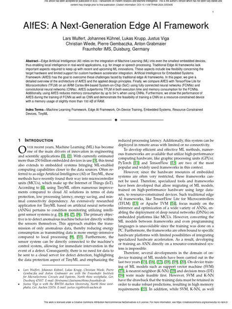 aifes a next generation edge ai framework pdf machine learning artificial intelligence