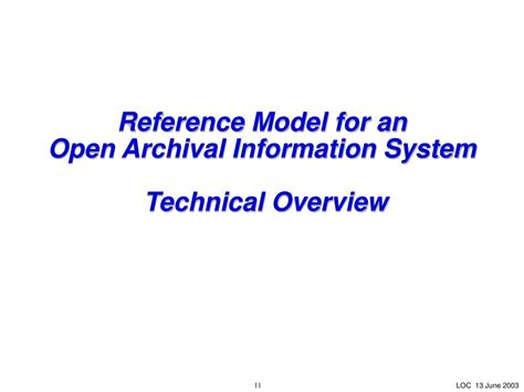 Ppt Iso Reference Model For An Open Archival Information System Oais” Tutorial Presentation