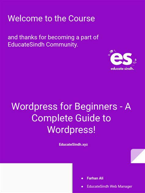 Wordpress Course Intro Pdf