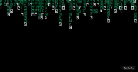 Matrix Rain Codesandbox