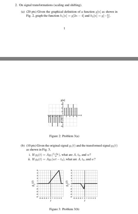 solved 2 on signal transformations scaling and shifting