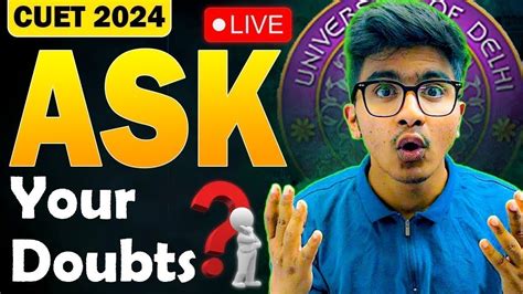 Live Doubt Asking Session Cuet 2024🔥🔥 Youtube