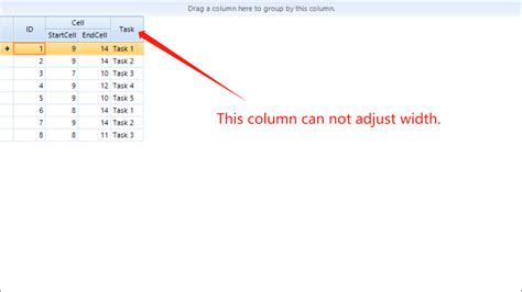 Radgridview In Columngroupsviewdefinition The Last Column Cannot Be Resized When Dragging