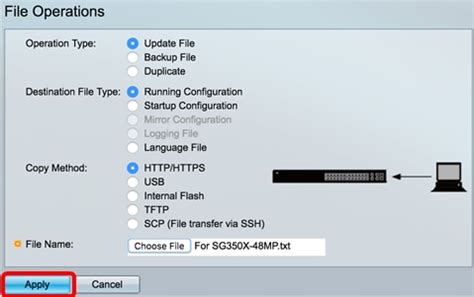 Update Configuration Files On A Switch Cisco