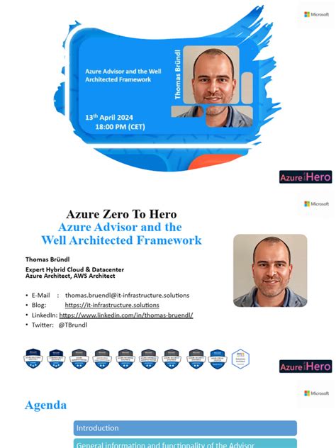 Azure Zero To Hero Azure Advisor And The Well Architected Framework Pdf Microsoft Azure