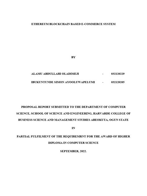 Ethereum Blockchain Based E Commerce System Pdf Java Script E Commerce