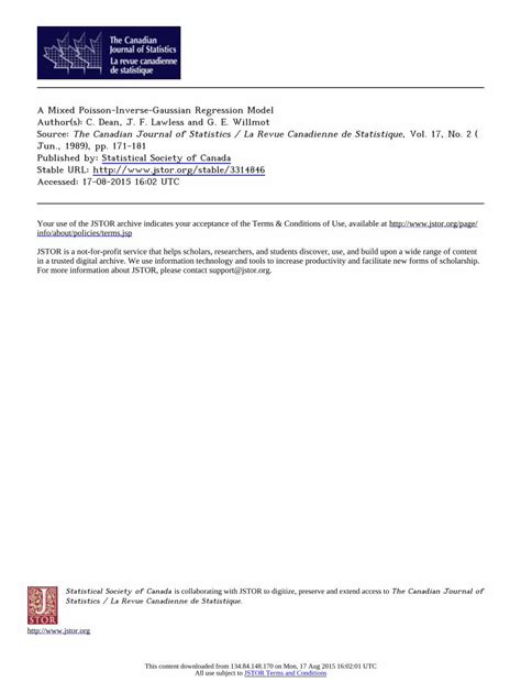 Pdf Inverse Gaussian Dokumentips