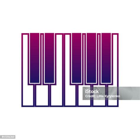 피아노 또는 합성기 아이콘 음악 기호입니다 음악 악기입니다 0명에 대한 스톡 벡터 아트 및 기타 이미지 0명 가득 찬 개념 Istock