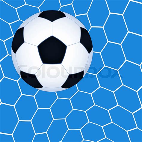 Soccer Ball In The Net Stock Vector Colourbox