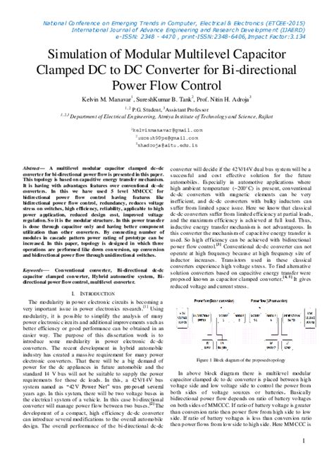 Pdf Simulation Of Modular Multilevel Capacitor Clamped Dc To Dc