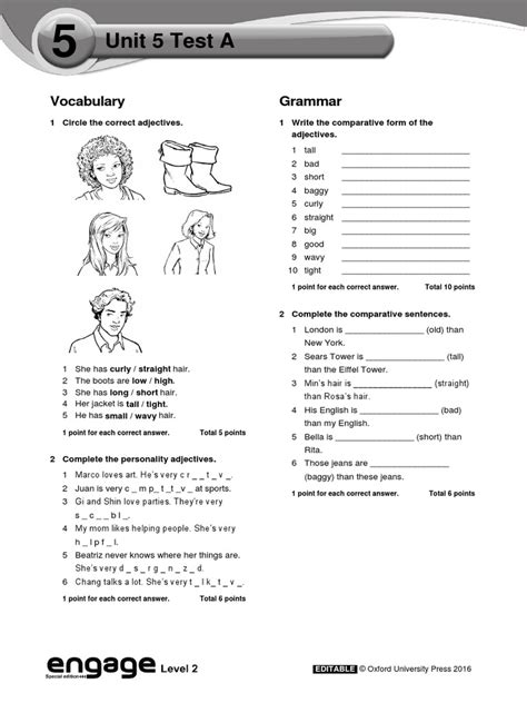 Engage 2 Unit 5 Test A Pdf Linguistics