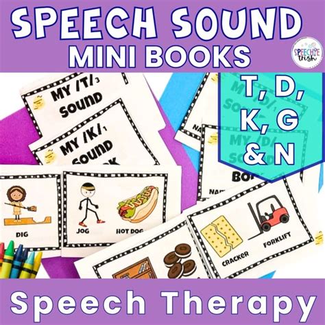 Articulation Mini Books For Speech Therapy T D K G And N By Speechie Trish