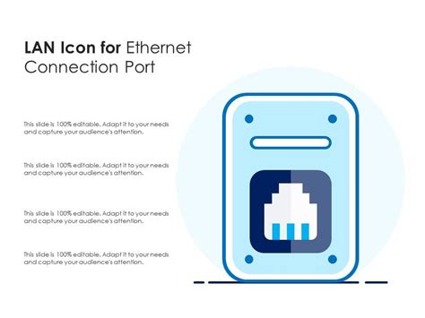 Lan Icon For Ethernet Connection Port Presentation Graphics Presentation Powerpoint Example