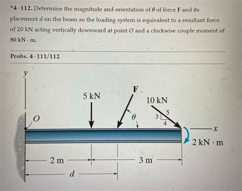 Solved 4 112 Determine The Magnitude And Orientation Of 0