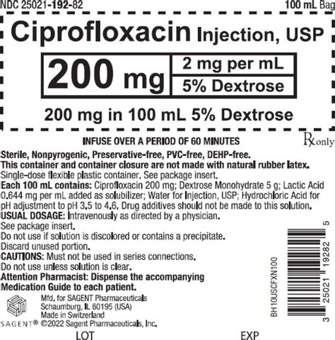Ciprofloxacin Injection Package Insert
