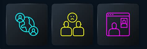 라인 Bff 또는 가장 친한 친구를 영원히 설정하고 화상 채팅 회의 및 복잡한 관계를 설정하십시오 검은색 사각형 버튼입니다 벡터 1위에 대한 스톡 벡터 아트 및 기타 이미지