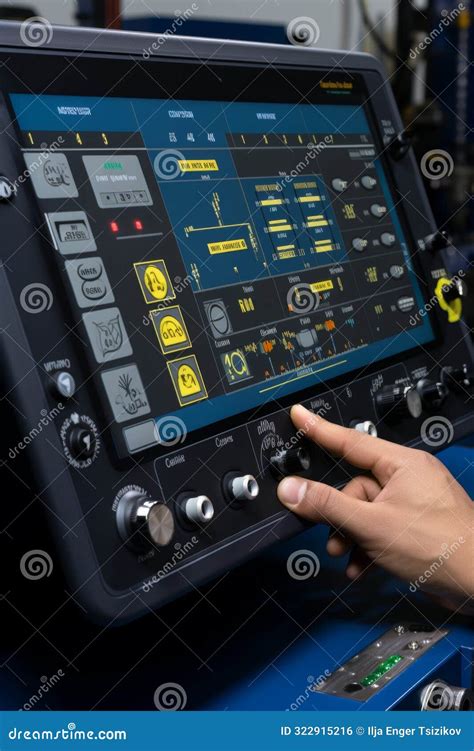 Hand Operating Cnc Machine S Control Panel For Precise Data Input And