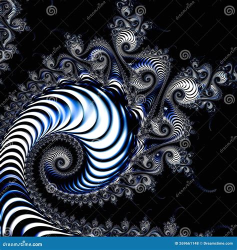 Fractal Complex Color Mandelbrot Set Detail Digital Artwork For Creative Graphic Design Stock