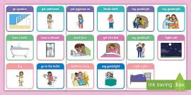 Blank Bedtime Routine Chart Visual Timetable Twinkl KS
