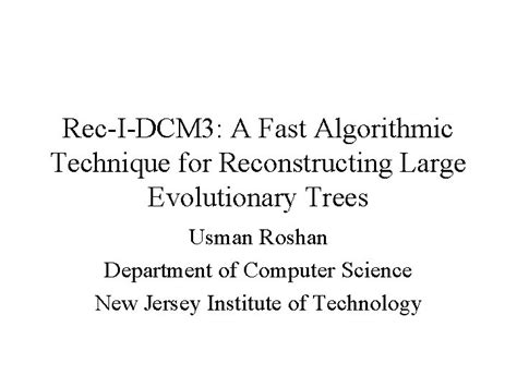 Recidcm 3 A Fast Algorithmic Technique For Reconstructing