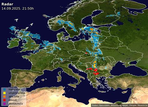 Rainfall Radar Graphical Representation Of Rainfall Measurement From A