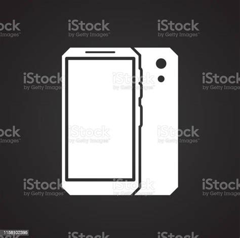 그래픽 및 웹 디자인에 대한 배경에 스마트 폰 관련 아이콘 간단한 그림 웹 사이트 버튼 또는 모바일 앱에 대한 인터넷 개념 기호입니다 Cpu에 대한 스톡 벡터 아트 및 기타