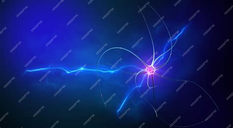 Premium Photo Glowing Nucleus In A Nerve Cell