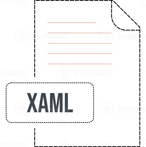 Modern Xaml File Format Icon Rounded Outline PNG