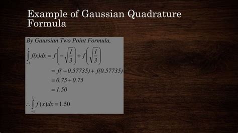 Gaussian Quadrature Formula Pptx