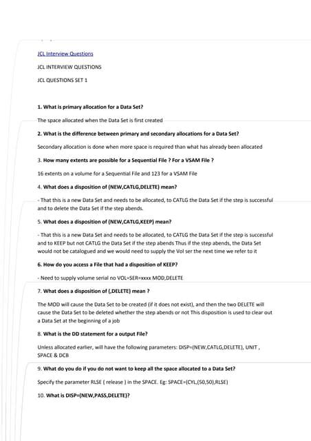 cobol interview questions docx programming languages computing