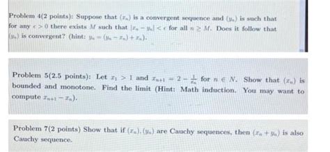 solved problem 4 2 points suppose that xn is a