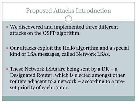 Ppt Ospf Security Project Summary Powerpoint Presentation Free
