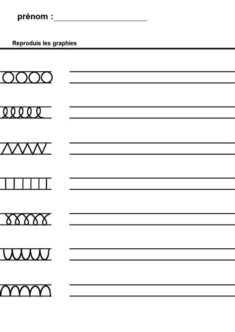Ressources Pédagogiques Les Graphies De Base Exercices Décriture Graphismes Maternelle
