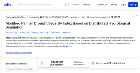 Modified Palmer Drought Severity Index Based On Distributed