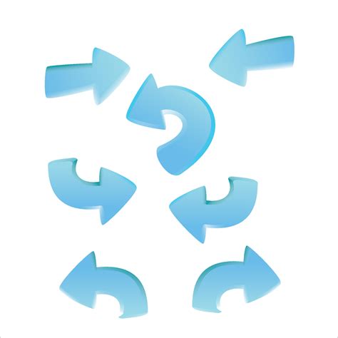 Set Of 3d Arrow Vector Illustration Pointer Direction Sign And Symbol