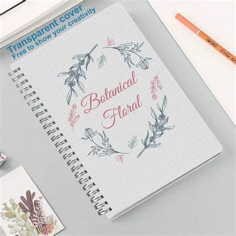 White Paper Cover Innaxa Spiral Dot Grid Notebook For College Paper