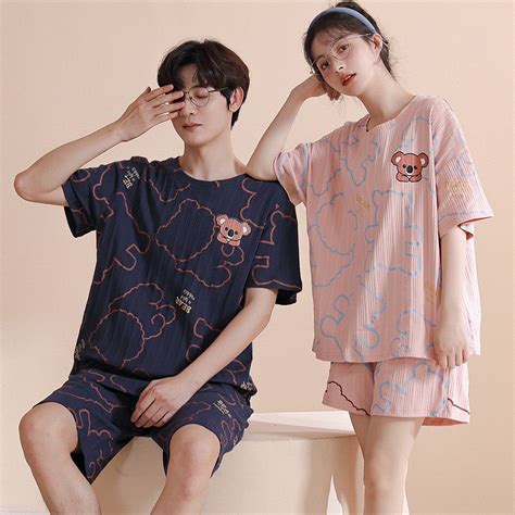 Bộ đôi cotton cổ tròn nam nữ cotton dệt kim mỏng Shopee Việt Nam