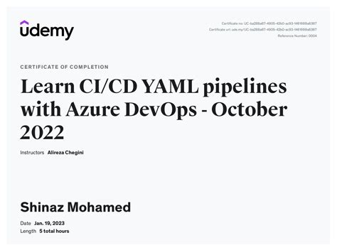 shinaz mohamed on linkedin azure devops udemy