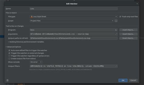 Compilation Phpstorm Compile Less Folder To Stylecss Stack Overflow