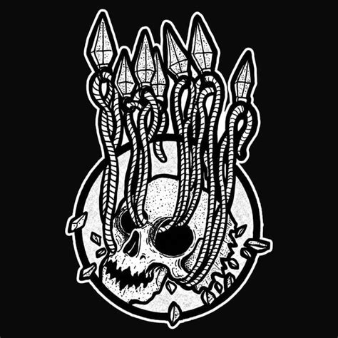 밧줄으로 두개골 일러스트 미술 두개골 티셔츠 두개골 Png 일러스트 및 Psd 이미지 무료 다운로드 Pngtree