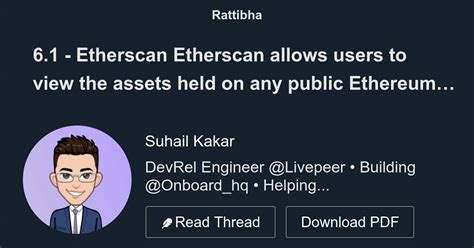 61 Etherscan Etherscan Allows Users To View The Assets Held On Any