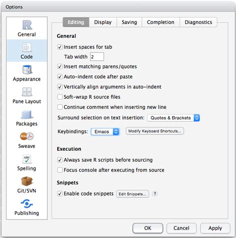 Emacs Editor Keybindings In The RStudio IDE RStudio Support