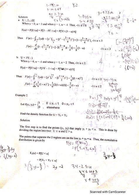 Solution Statistical Inference Chapter 1 Distributions Of Functions Of Random Variables