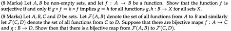 Solved 8 Marks Let Ab Be Non Empty Sets And Let F